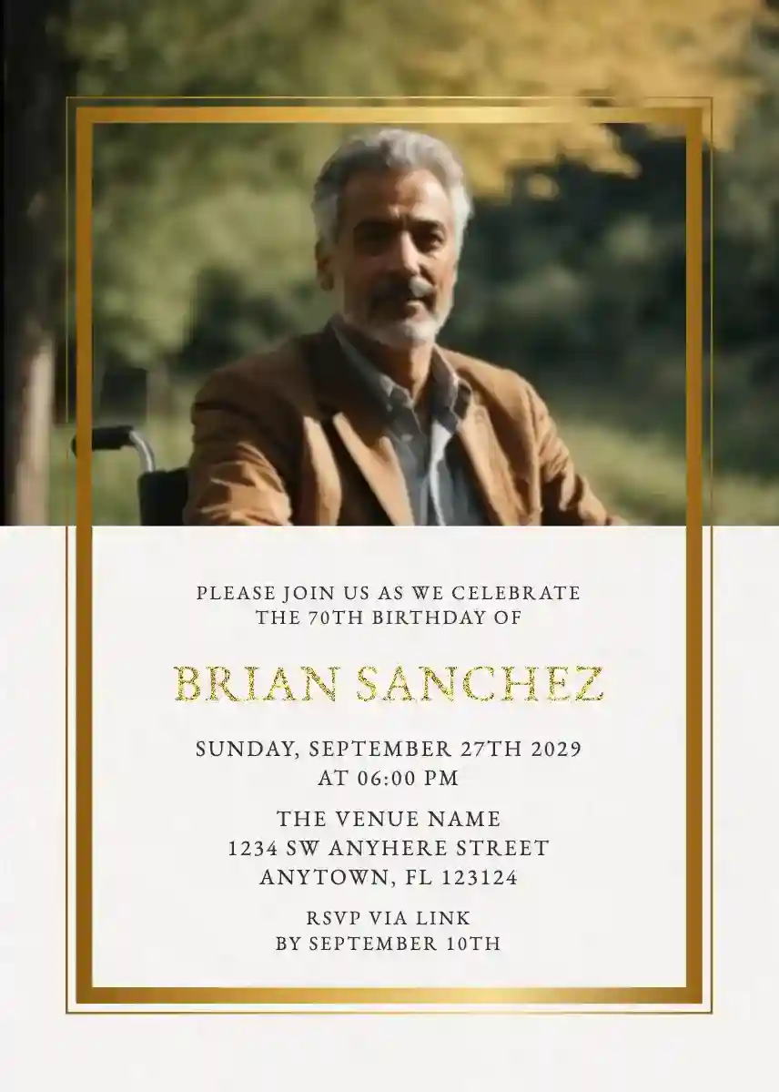 Gyllen Ramme Anledning - Gratis Invitasjonsmaler For Fødselsdag For ...